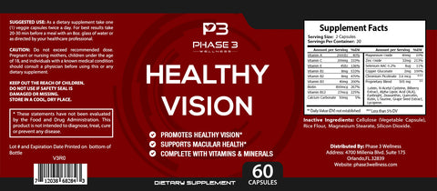 3 Bottle Bundle Pack Healthy Vision Eye Supplement – The Supplement Shack